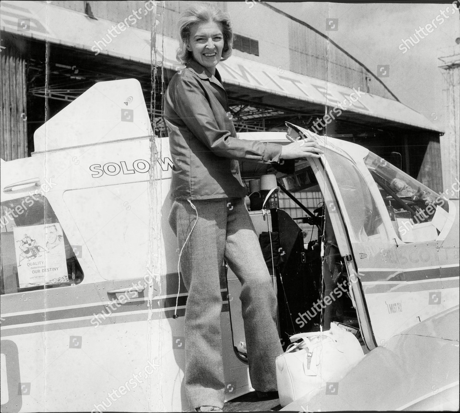 Actress Aviator Sheila Scott Her Plane Editorial Stock Photo - Stock ...