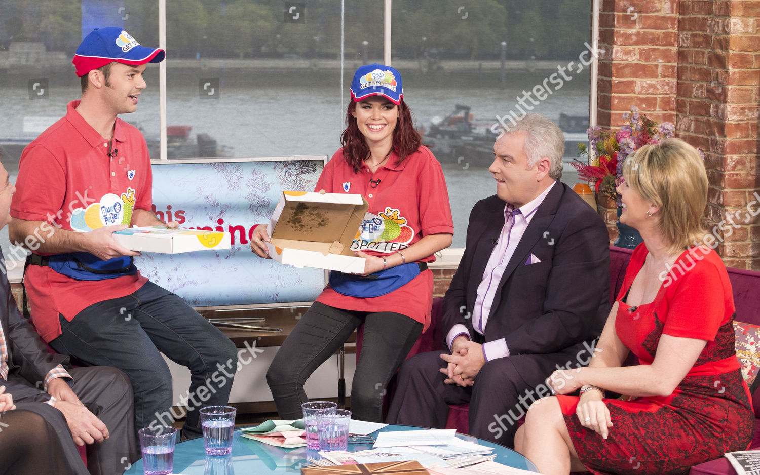 Blue Peter Presenters Barney Harwood Lindsey Editorial Stock Photo ...