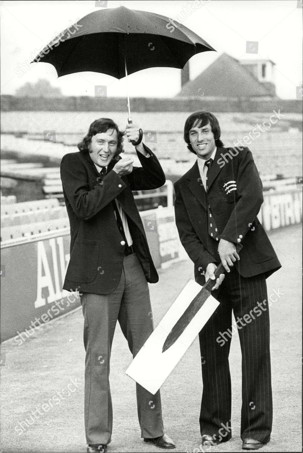 Cricketers Mike Hendrick Mike Selvey Editorial Stock Photo - Stock ...