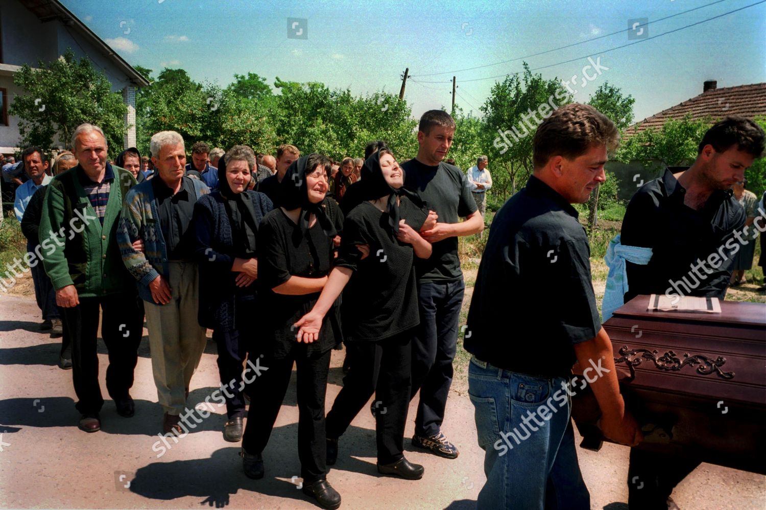 Relatives Follow Coffins Two Serbs Vlastimir Editorial Stock Photo ...
