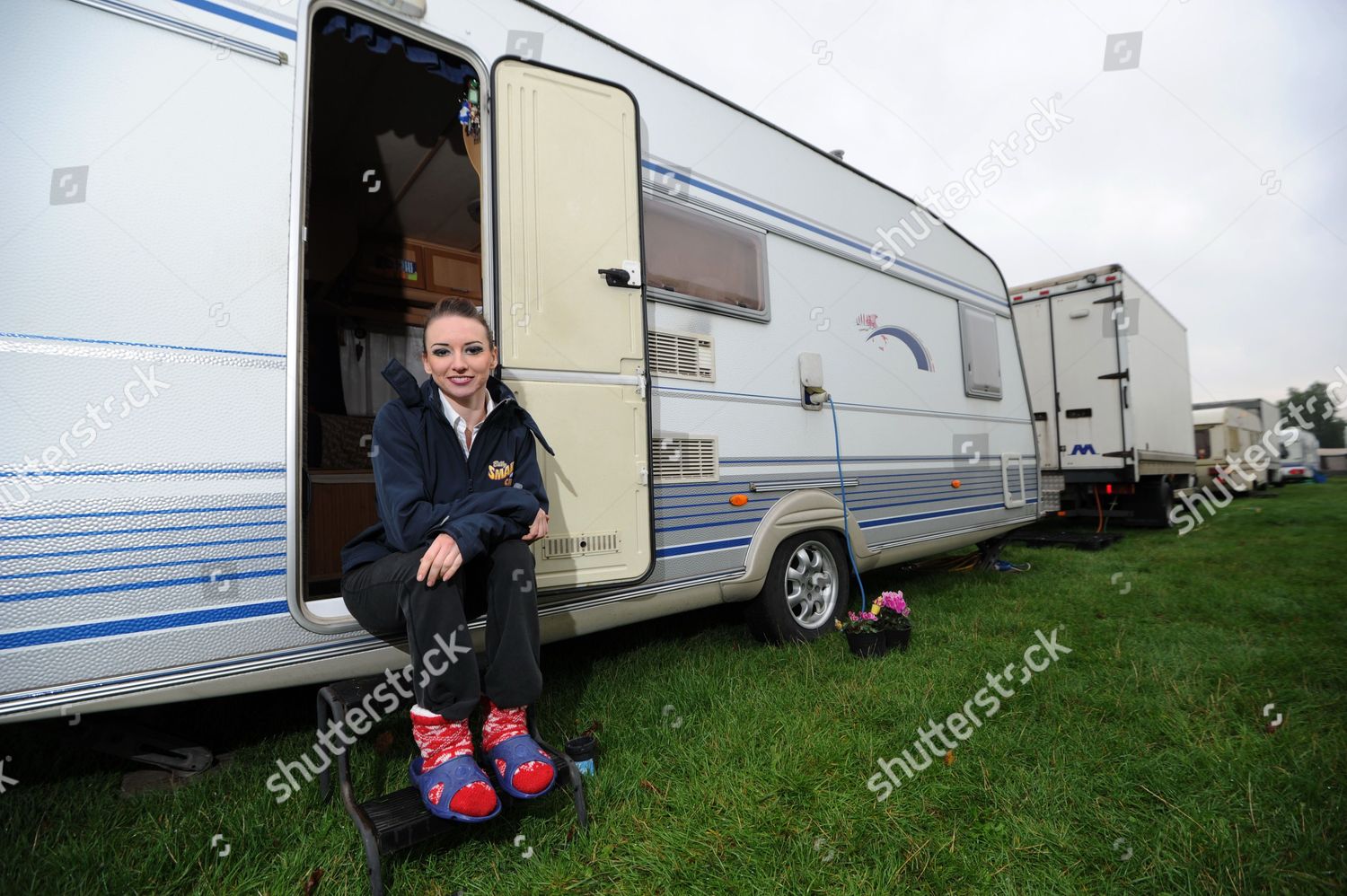 Caroline Seeds Outside Her Trailer Billy Editorial Stock Photo - Stock ...