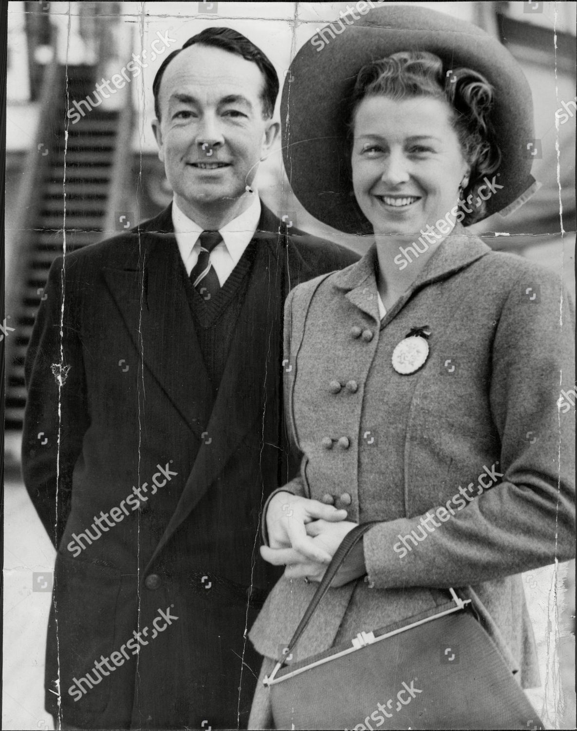 Politician Sir Hartley Shawcross Wife Lady Editorial Stock Photo ...