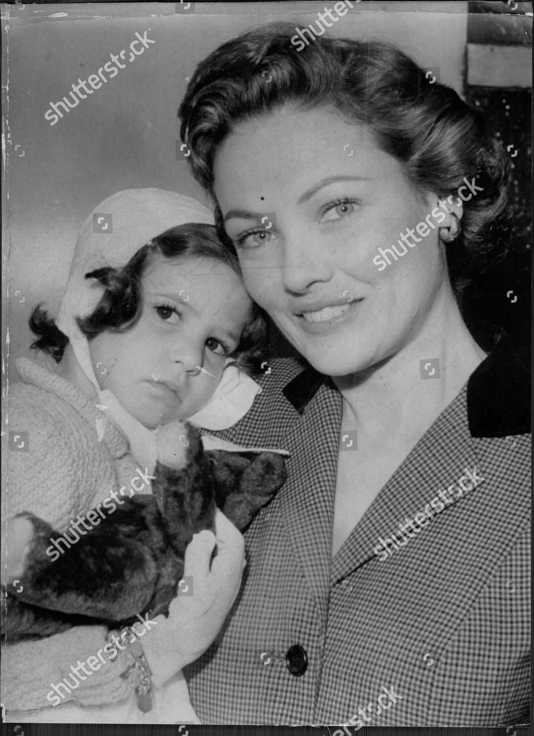 Actress Miss Gene Tierney Her Daughter Editorial Stock Photo - Stock ...