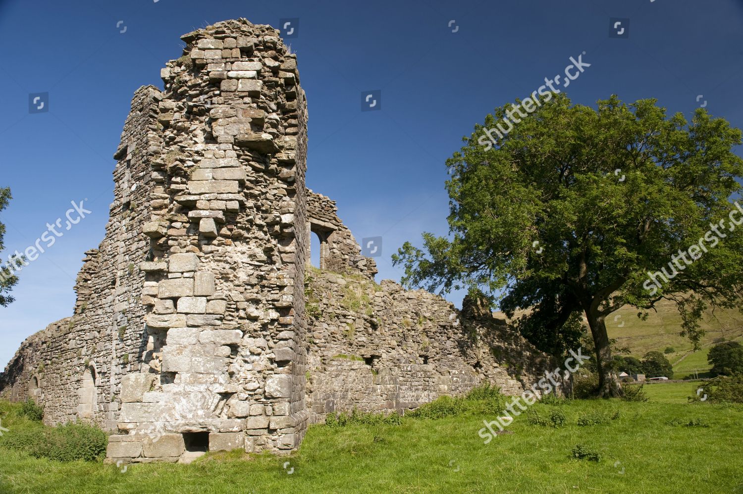 Ruins Castle Wall Pendragon Castle Mallerstang Editorial Stock Photo ...