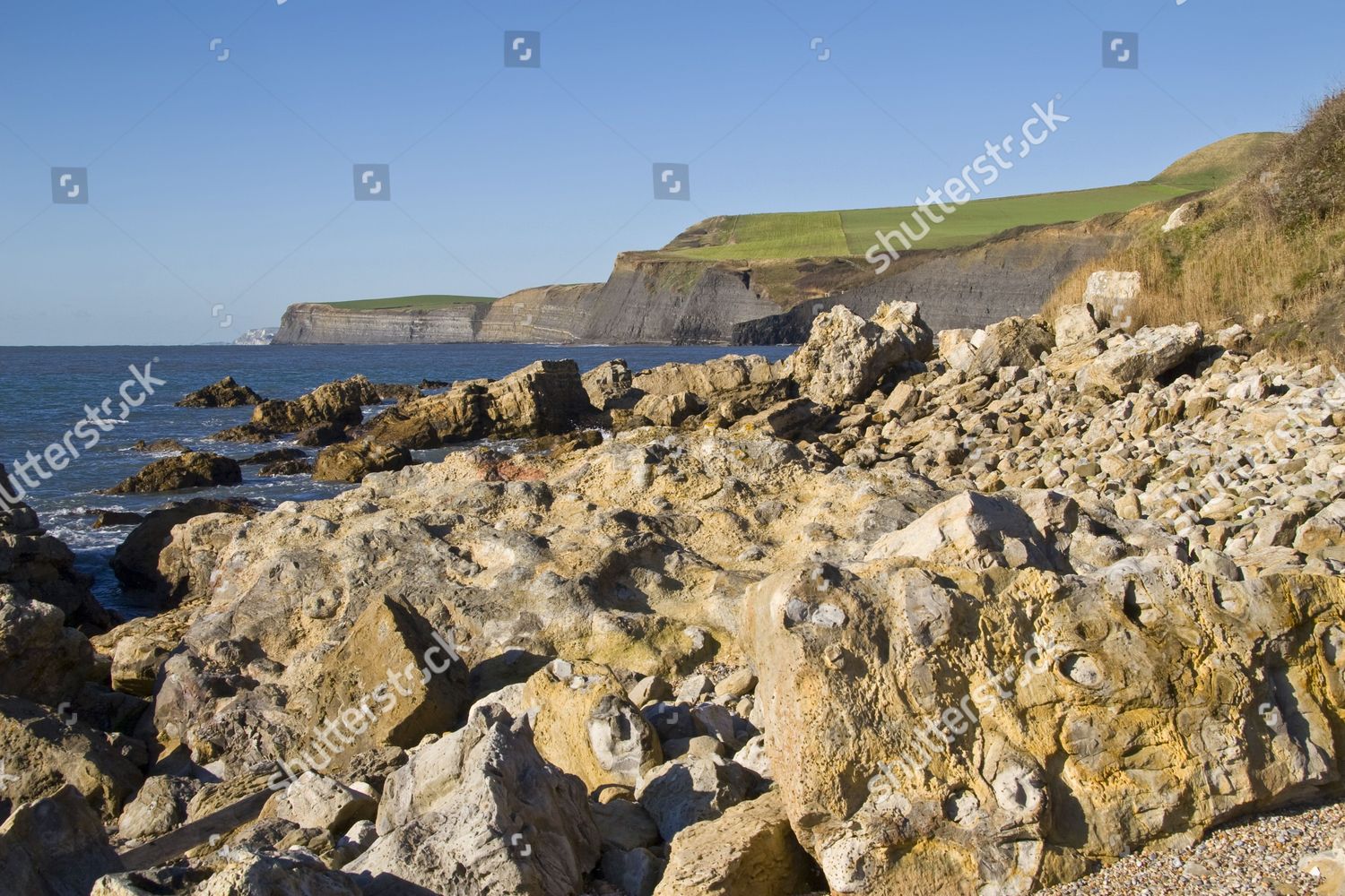 Coastline Geological Rock Formations Kimmeridge Clay Editorial Stock ...