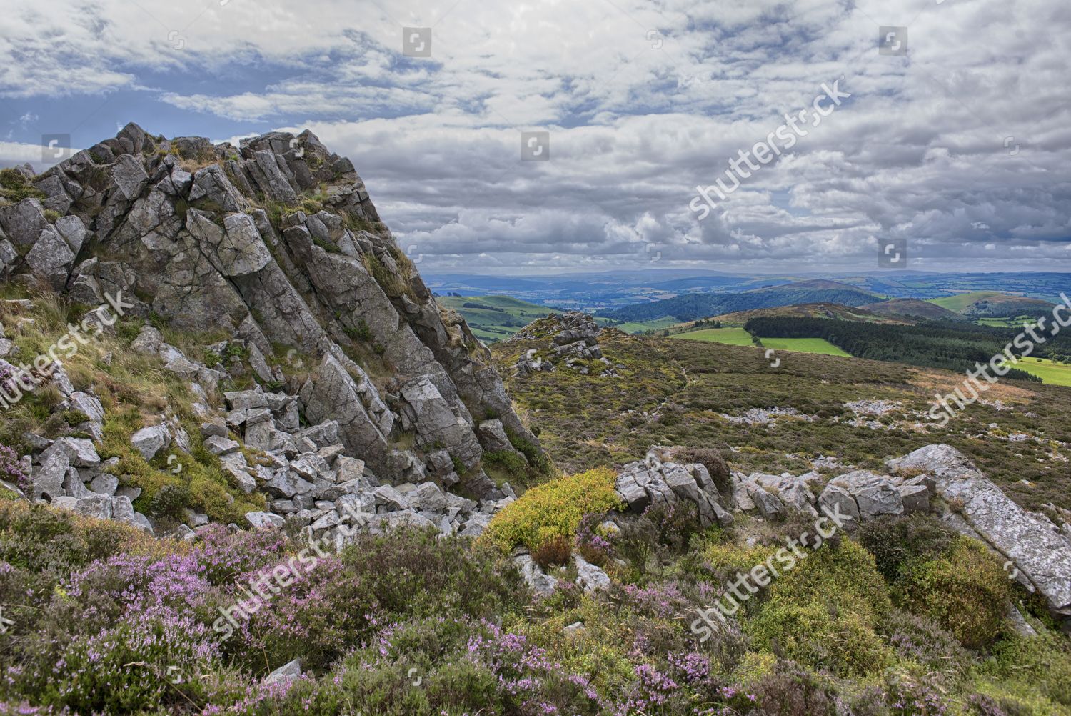 Shattered Rock On Quartzite Ridge Hill Editorial Stock Photo - Stock ...