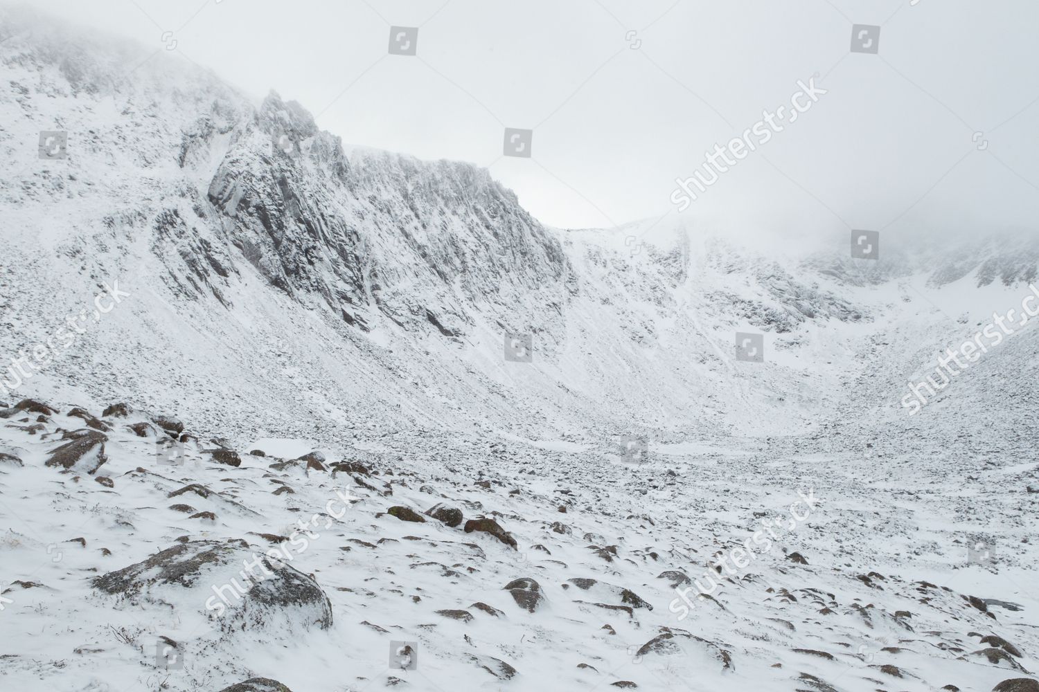 View Glacial Corrie Valley Landform Covered Editorial Stock Photo ...