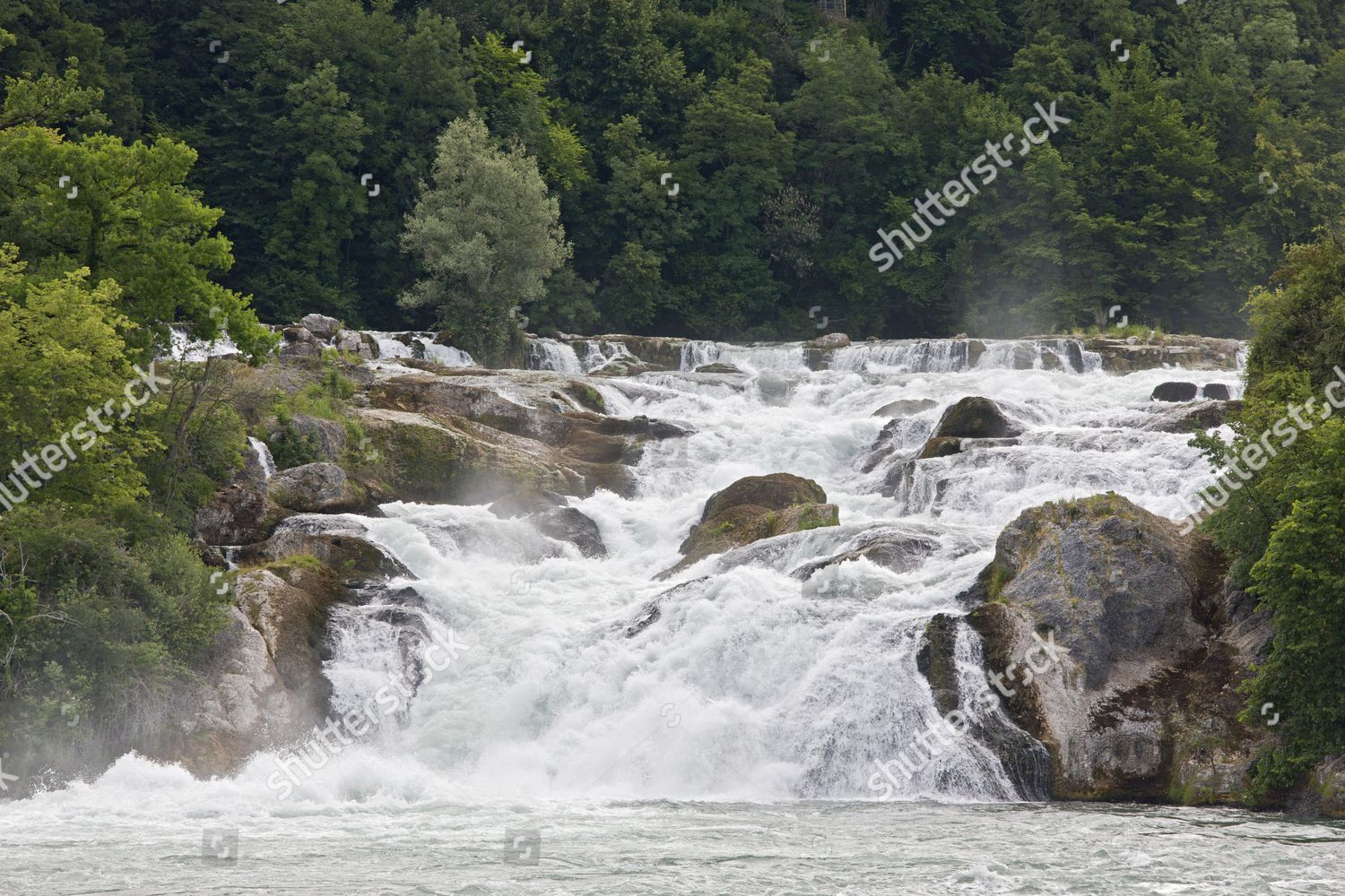 Largest Plain Waterfall Europe Rhine Falls Editorial Stock Photo ...