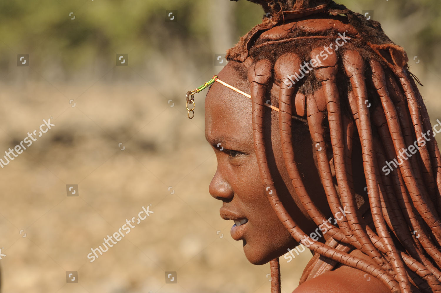 Himba Girl Traditional Ochre Covered Braids Editorial Stock Photo ...