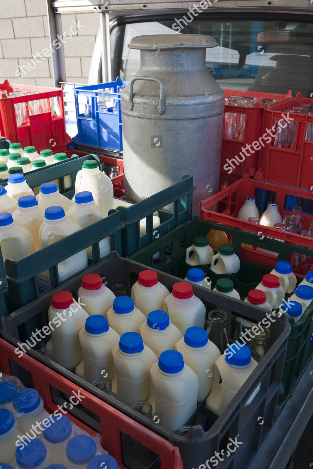 Dairy Farming Milk Crates Churn On Editorial Stock Photo - Stock Image ...