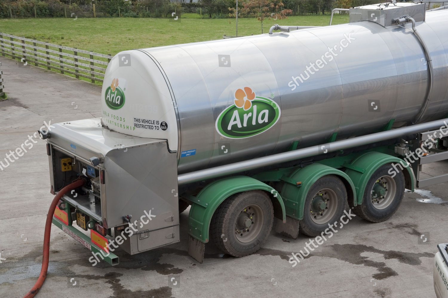 Arla Milk Tanker Loading Milk Dairy Editorial Stock Photo - Stock Image ...