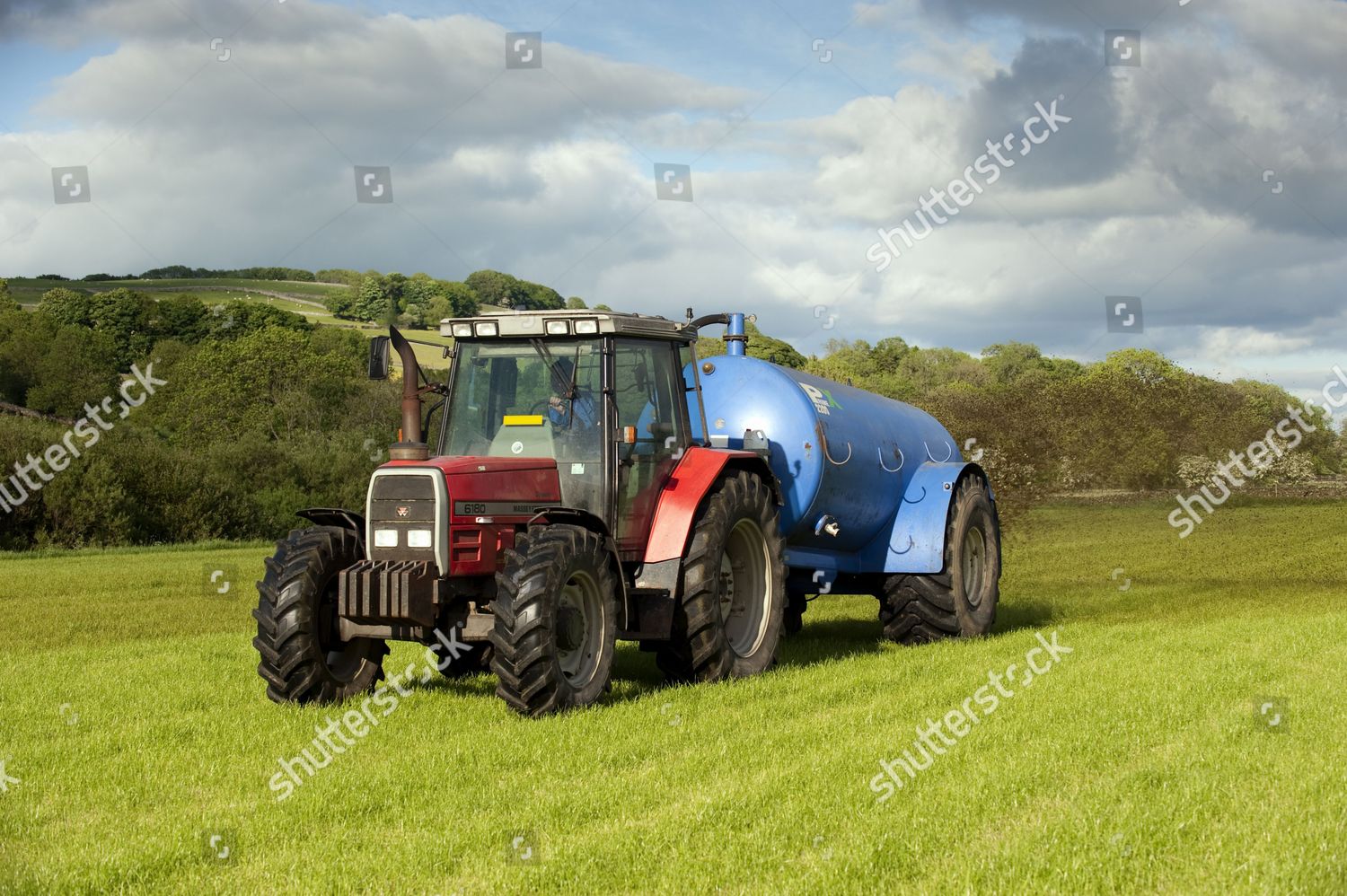 Massey Ferguson 6180 Tractor Slurry Spreading Editorial Stock Photo ...