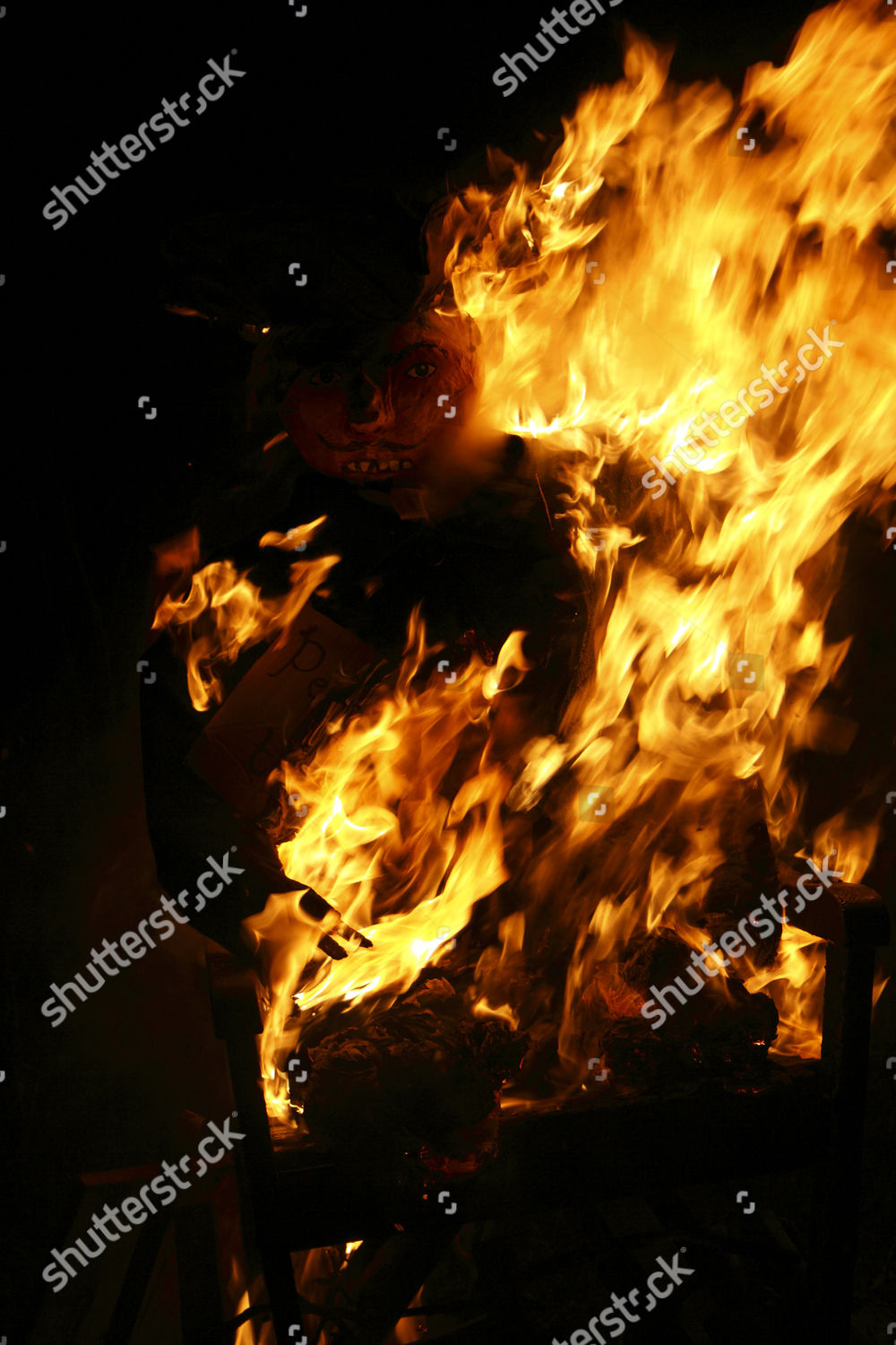 Guy Burning On Garden Bonfire Guy Editorial Stock Photo - Stock Image ...