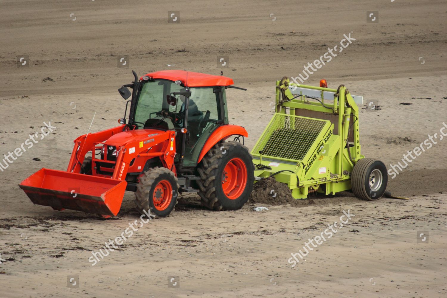 Mechanical Beach Cleaning Tractor Surf Rake Editorial Stock Photo ...