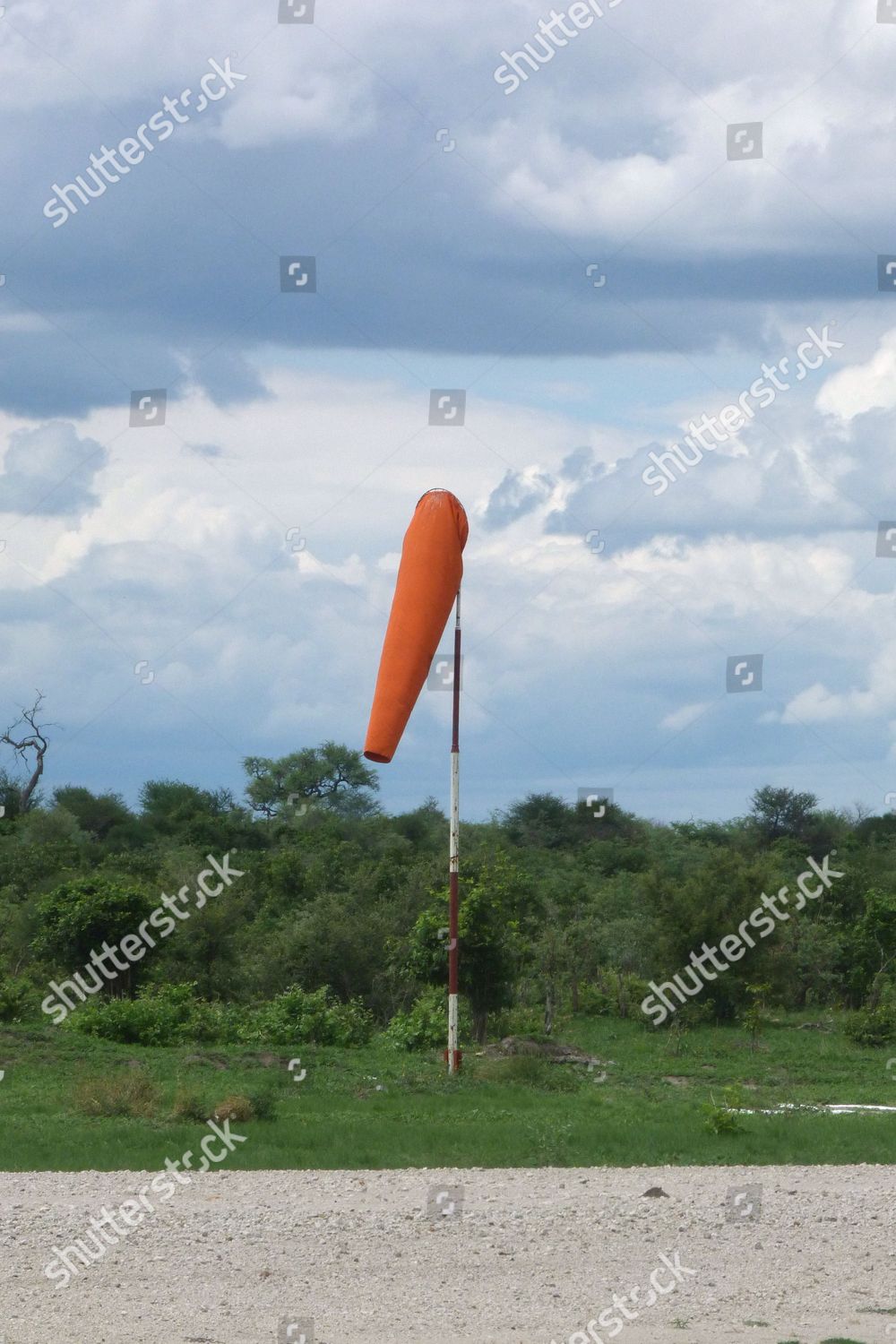 Windsock Edge Runway Okavango Delta Botswana Editorial Stock Photo ...