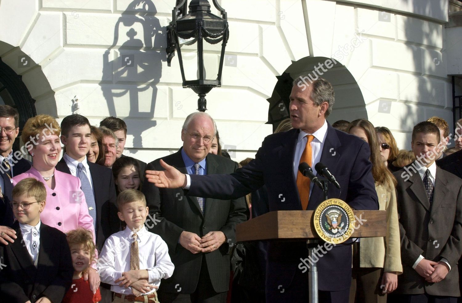 Us President George W Bush Gestures Editorial Stock Photo - Stock Image ...
