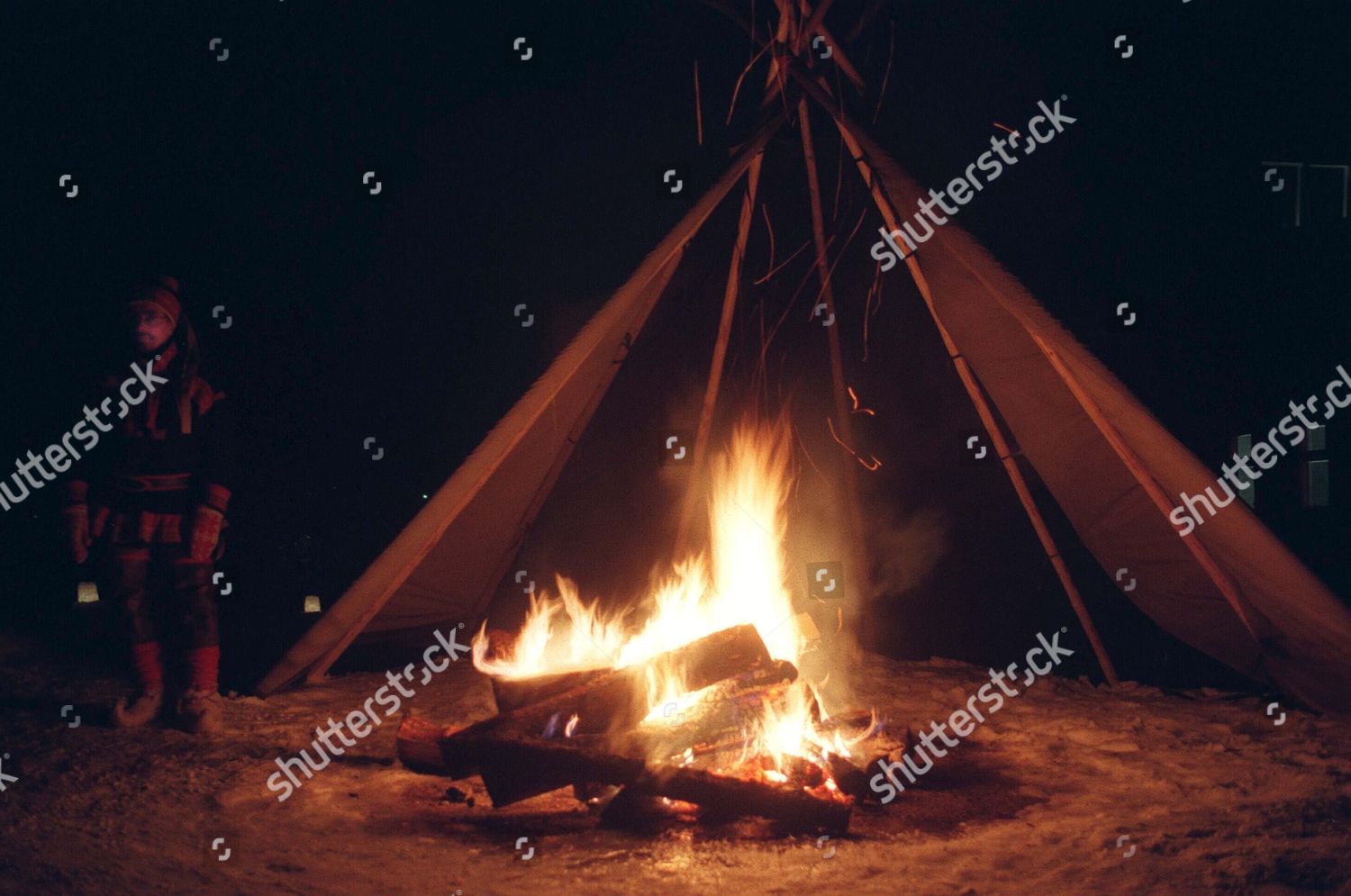 Finnish Lapland Kota Lappish Tent Where Editorial Stock Photo - Stock ...