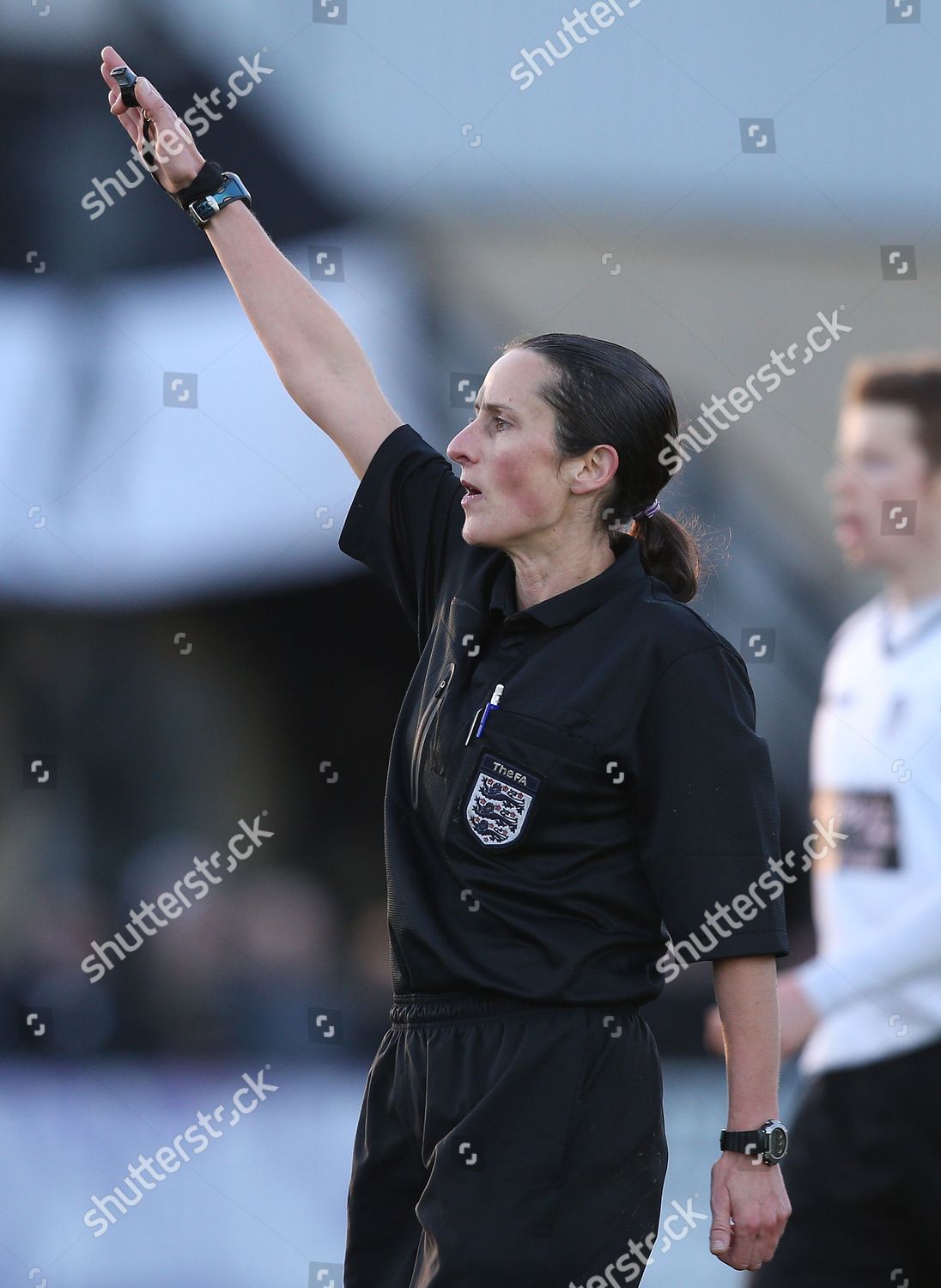 Referee Amy Fearn Gestures She Becomes Editorial Stock Photo - Stock ...