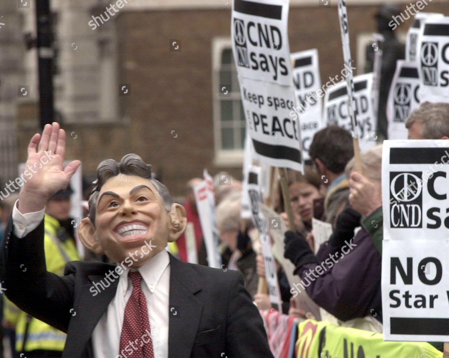 Man Wearing Tony Blair Mask Cnd Editorial Stock Photo - Stock Image ...