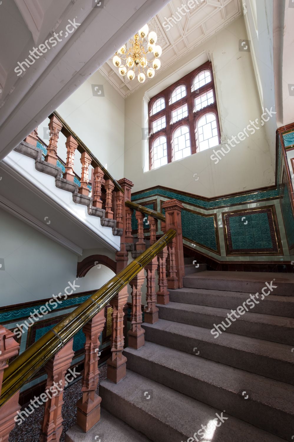 Staircase Inside Cardiff Pierhead Building Cardiff Editorial Stock ...