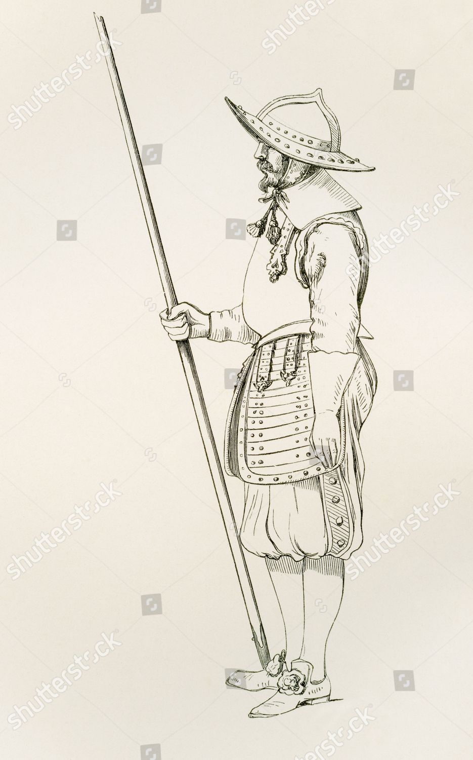 Pike Man Cromwellian Period British Army Editorial Stock Photo - Stock ...