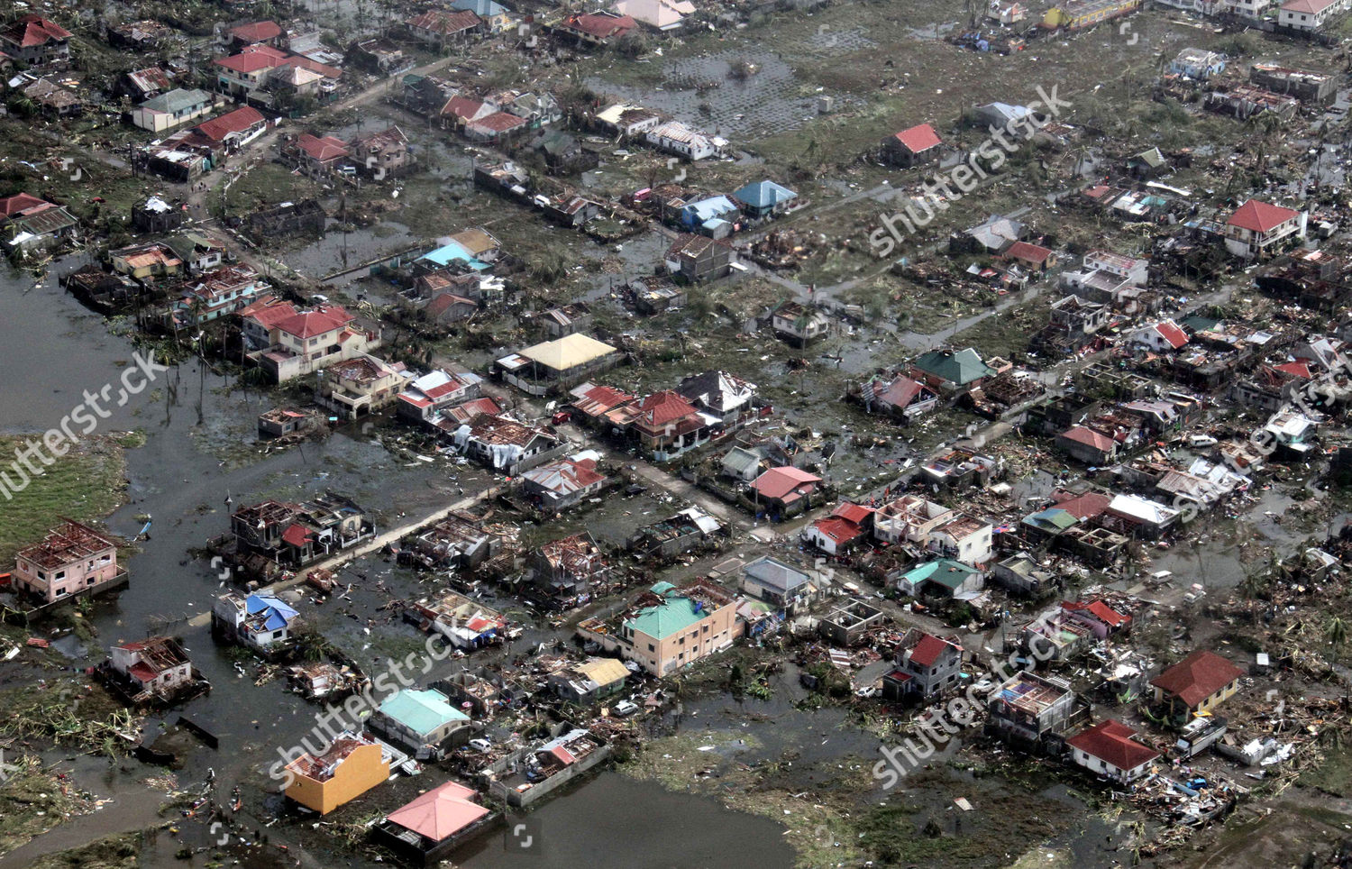 Aerial View Damage Caused By Typhoon Editorial Stock Photo - Stock ...