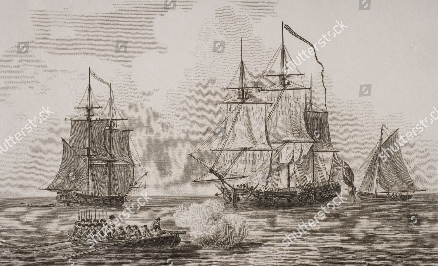 British Men War Left Fire Brig Editorial Stock Photo - Stock Image ...