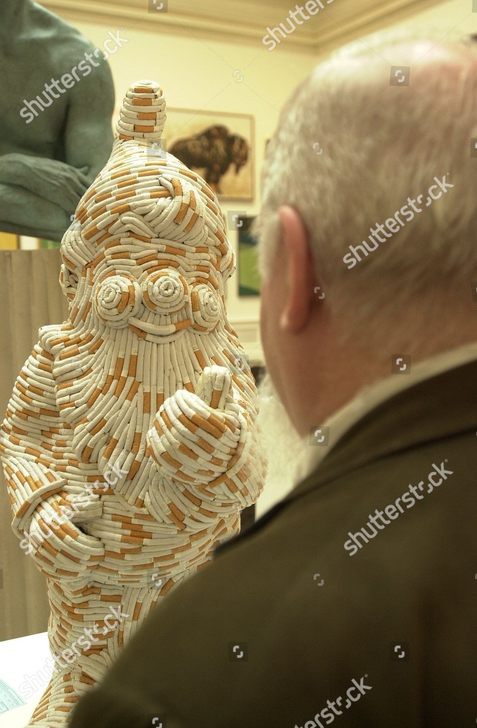 Peter Blake Admires Sarah Lucass Cigarette Editorial Stock Photo ...