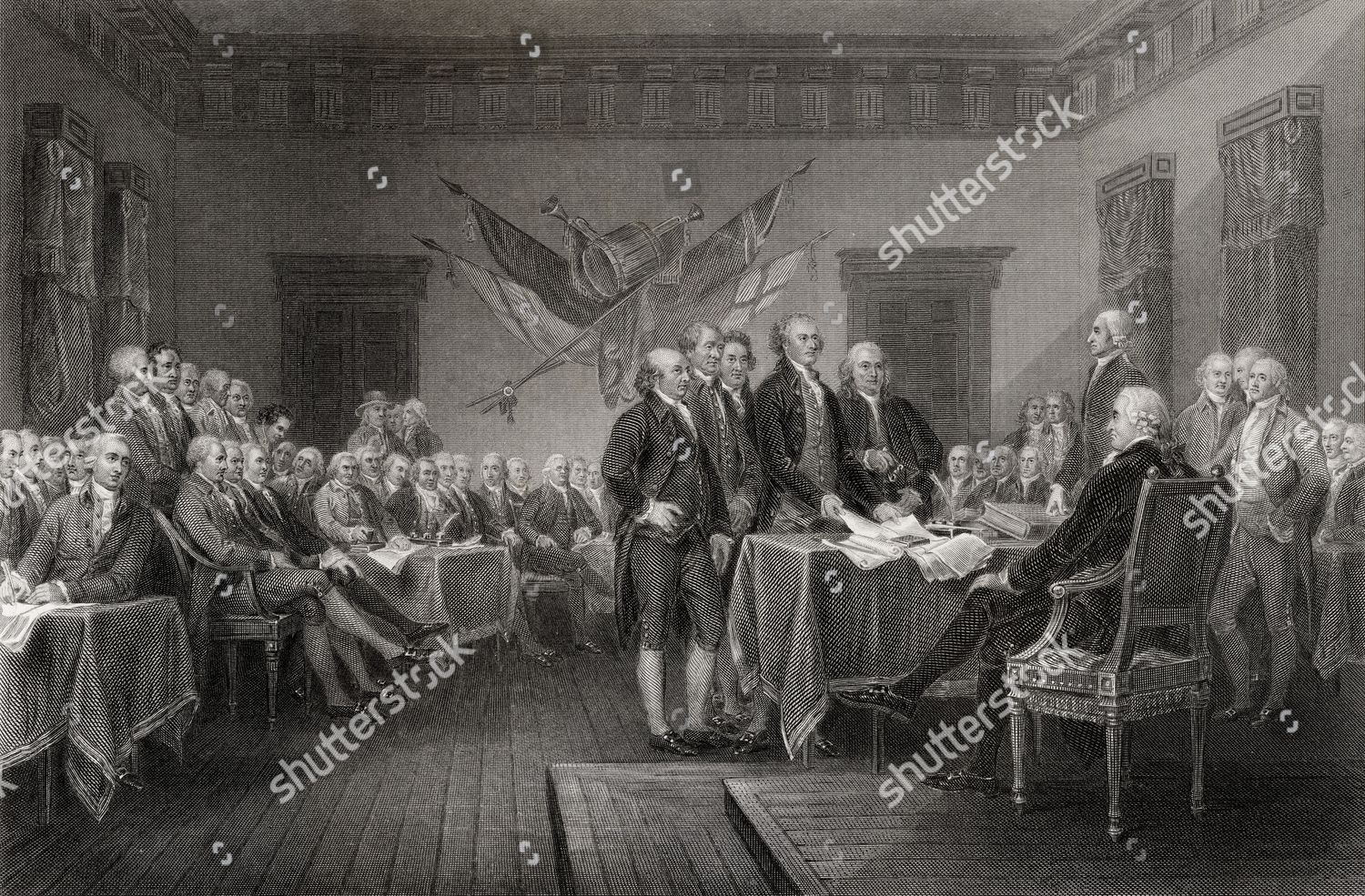 Declaration Independence July 1776 19th Century Editorial Stock Photo ...