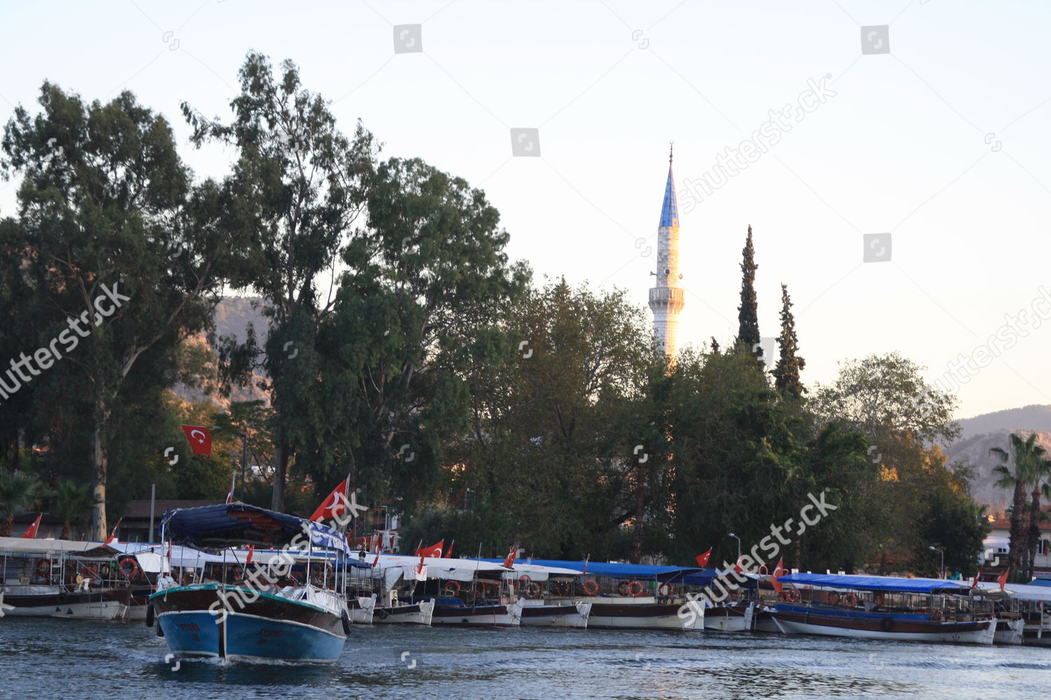 Tourist Boat On Dalyan Cayi River Editorial Stock Photo - Stock Image ...