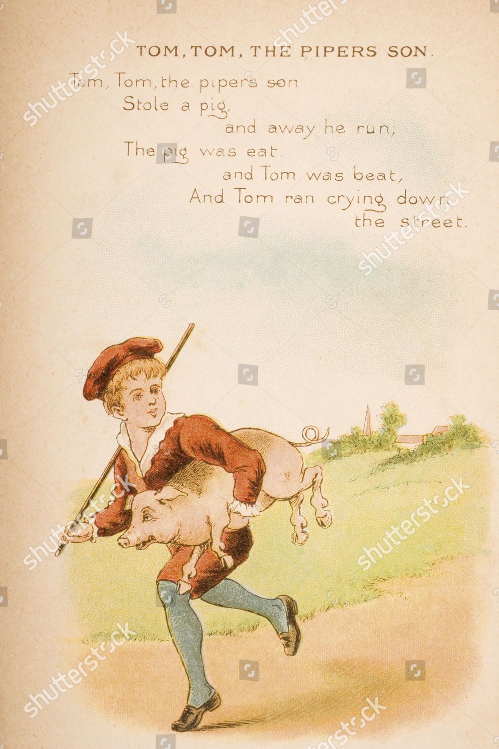 Nursery Rhyme Illustration Tom Tom Pipers Editorial Stock Photo - Stock ...
