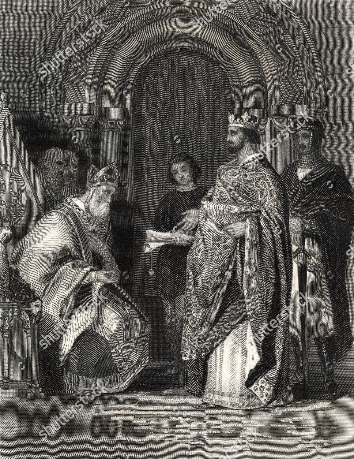 Henry Ii Presenting Popes Bull Archbishop Editorial Stock Photo - Stock ...