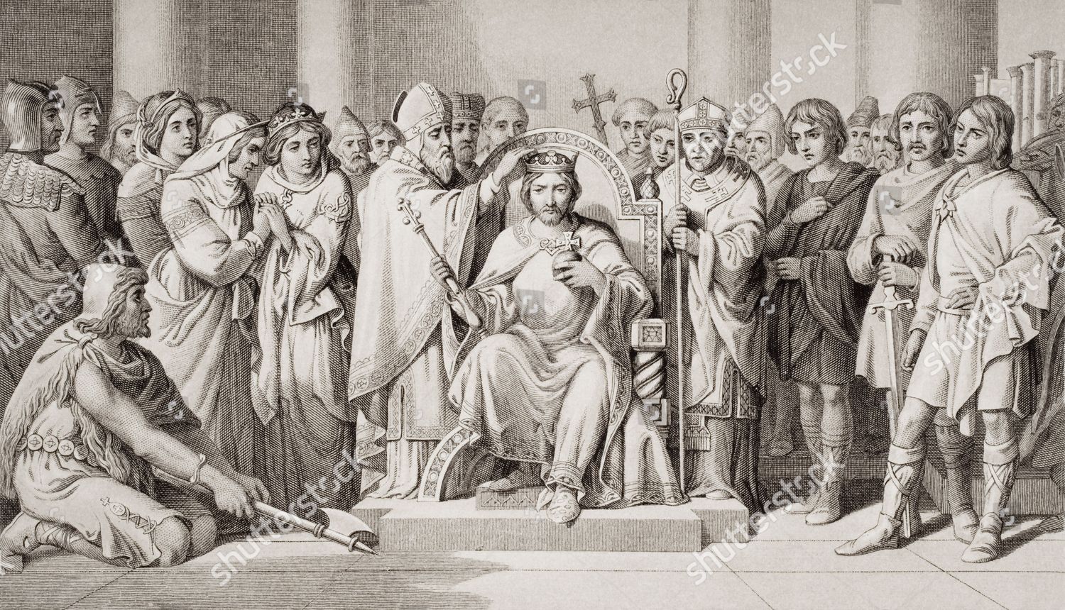 Coronation Harold King Anglosaxons D 1066 Editorial Stock Photo - Stock Image | Shutterstock