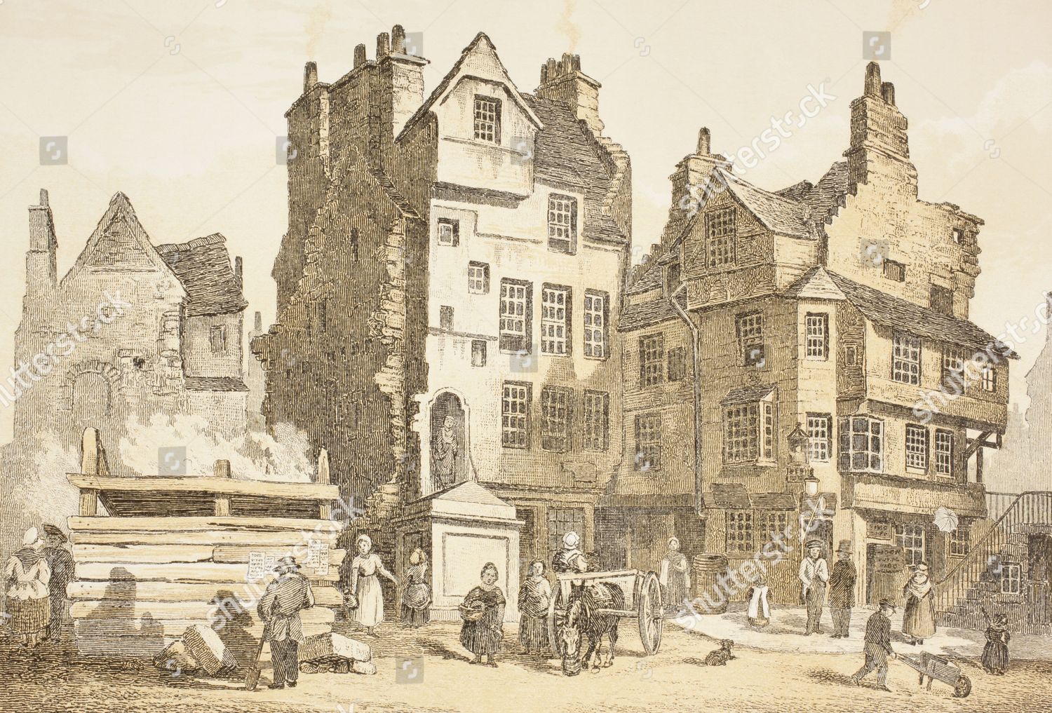Netherbow House Edinburgh Scotland 1843 Tradition Editorial Stock Photo ...