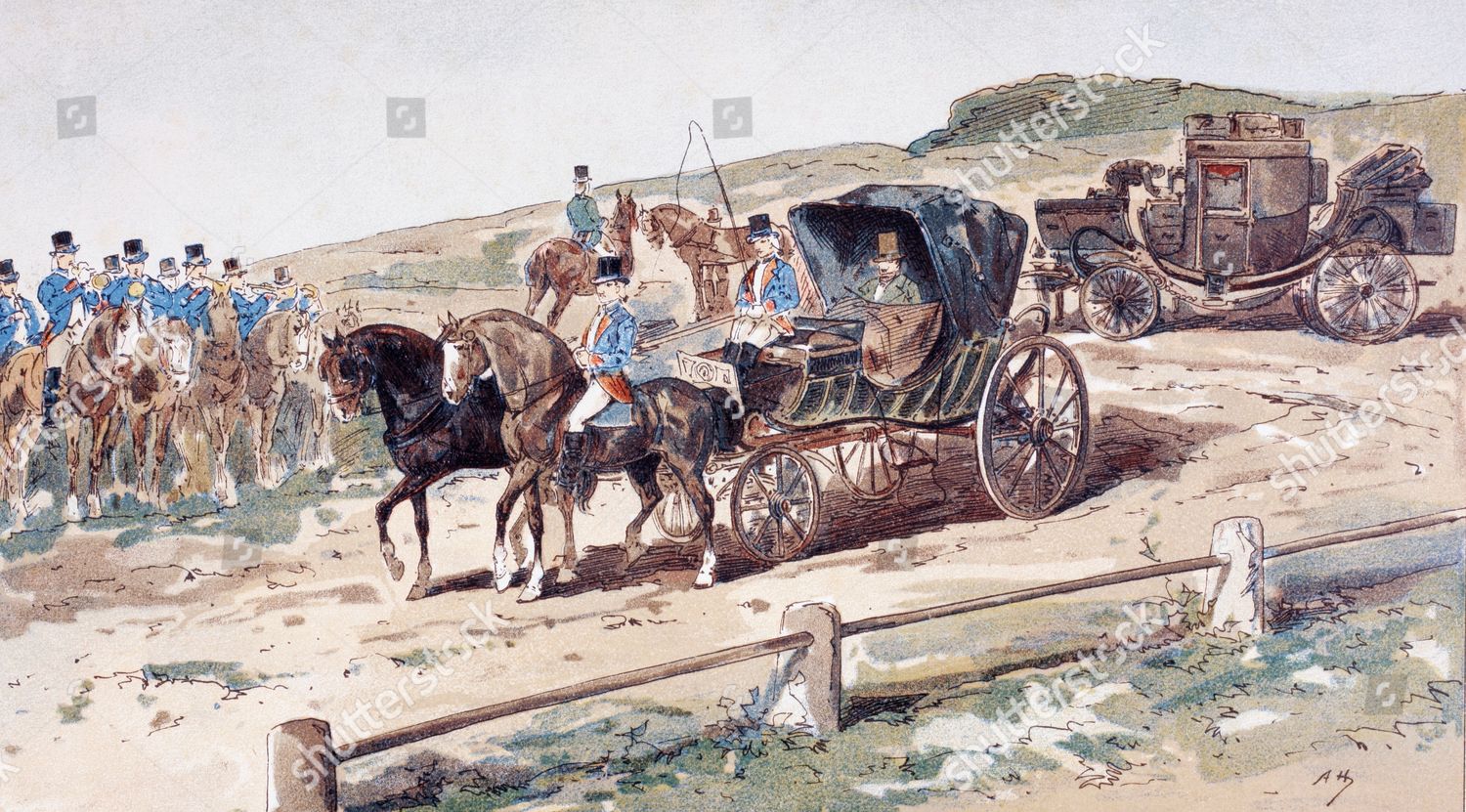 Postillion Mounted On Carriage Horse Coach Editorial Stock Photo ...