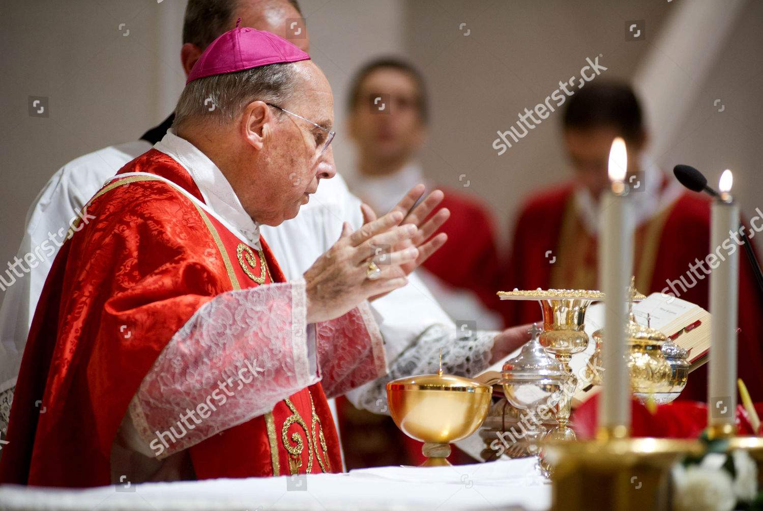 Bishop Javier Echevarria Rodriguez During Mass Editorial Stock Photo ...