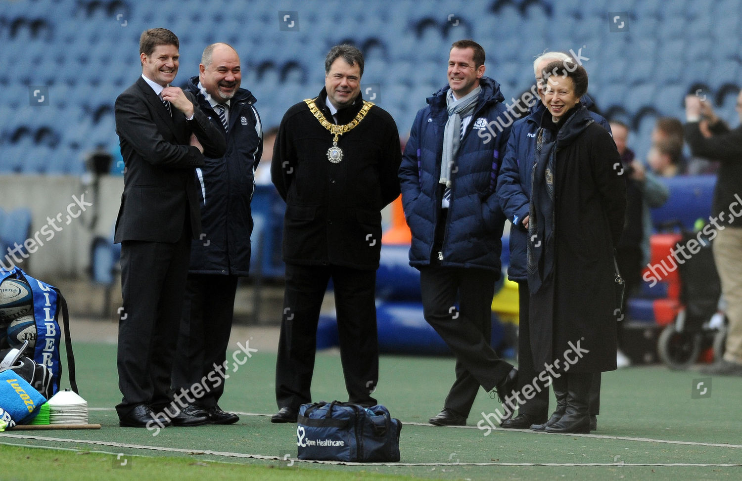 Princess Anne Scottish Rugby Patron Watches Editorial Stock Photo ...