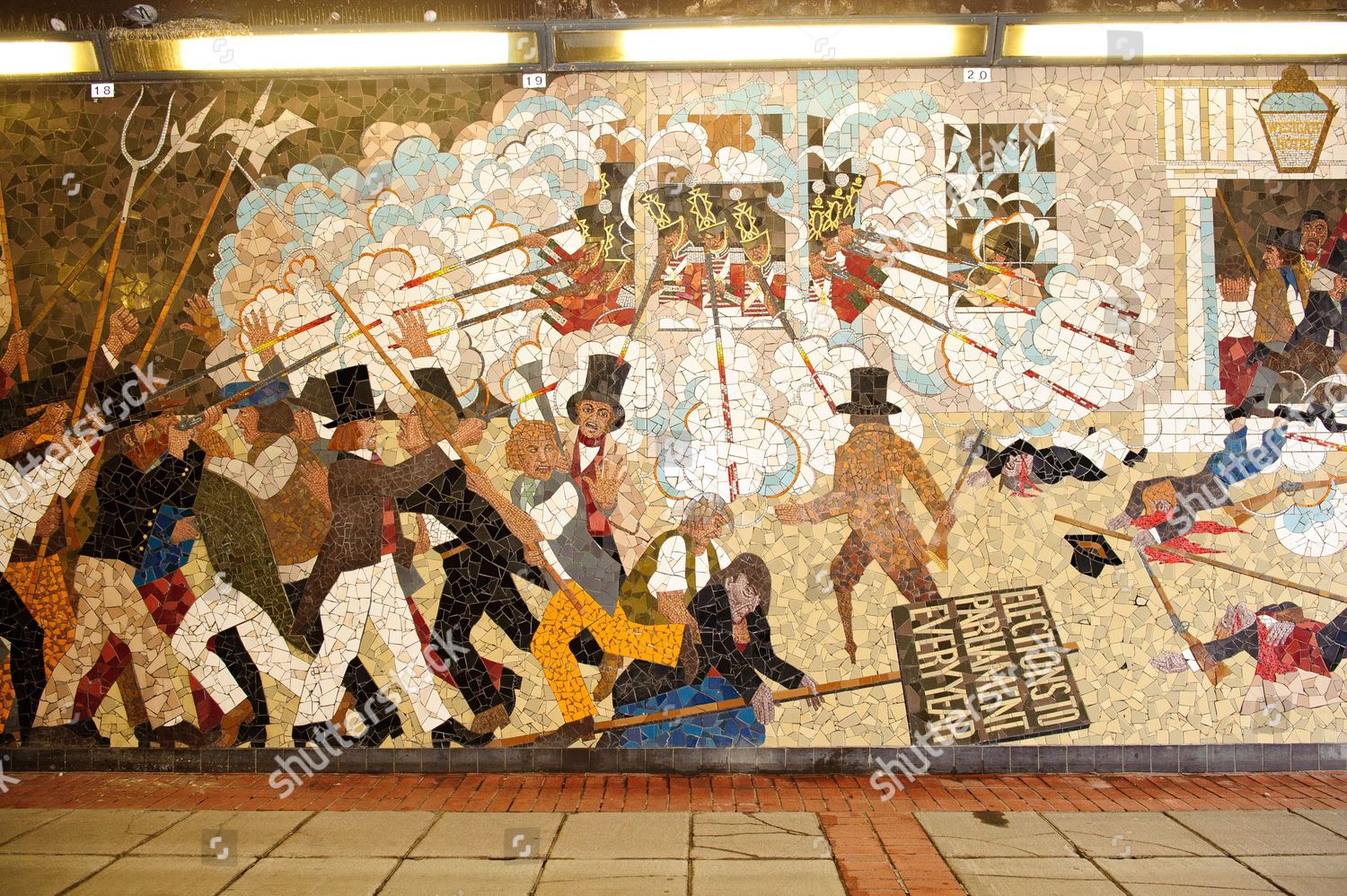 Mural Depicting 1839 Chartist Uprising Newport Editorial Stock Photo ...