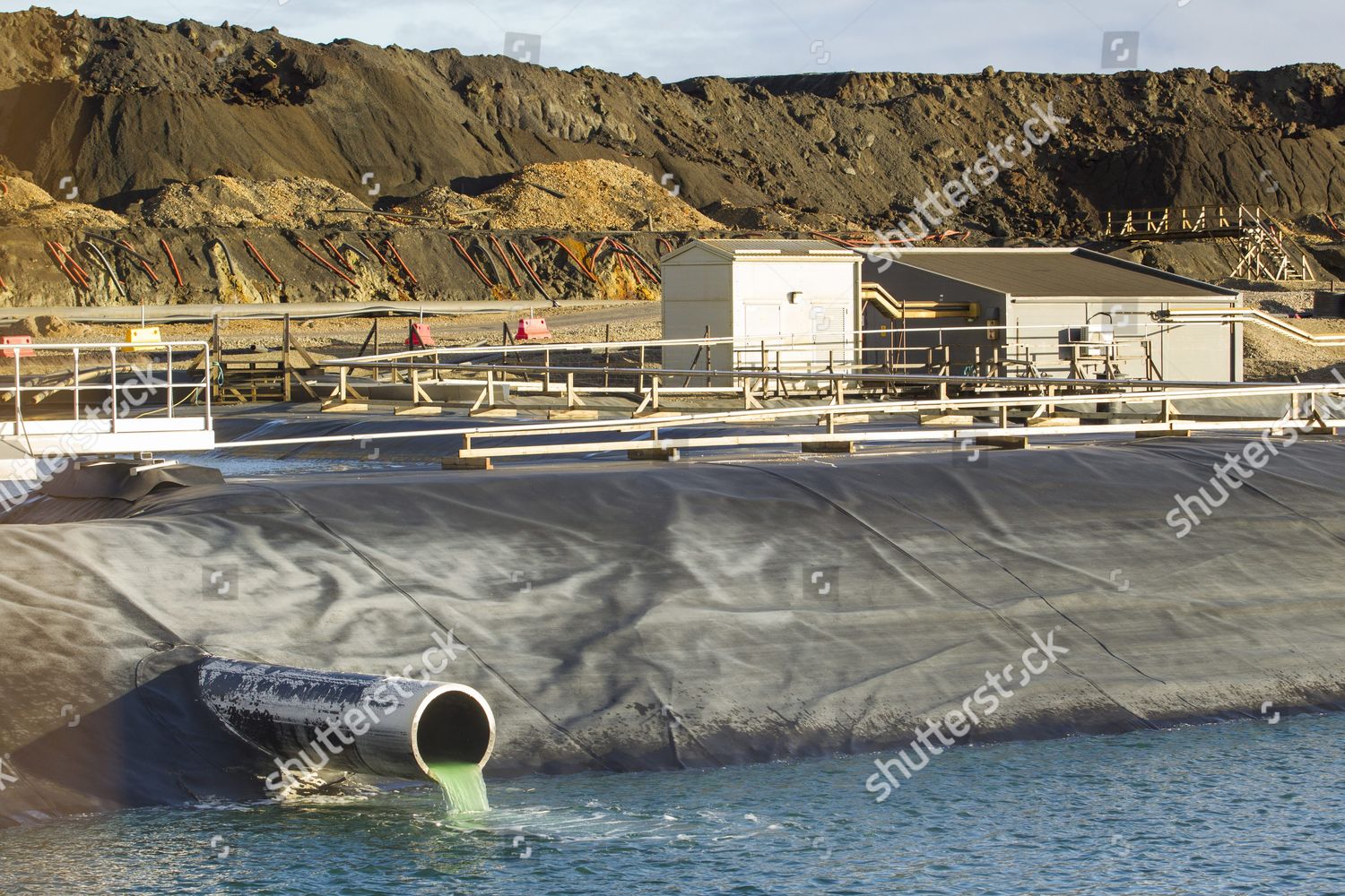 Outflow Pipe Runoff Pond Talvivaara Nickel Editorial Stock Photo ...