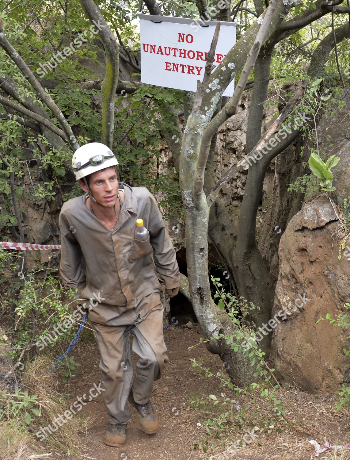One Excavation Team Members Exiting Cave Editorial Stock Photo - Stock ...
