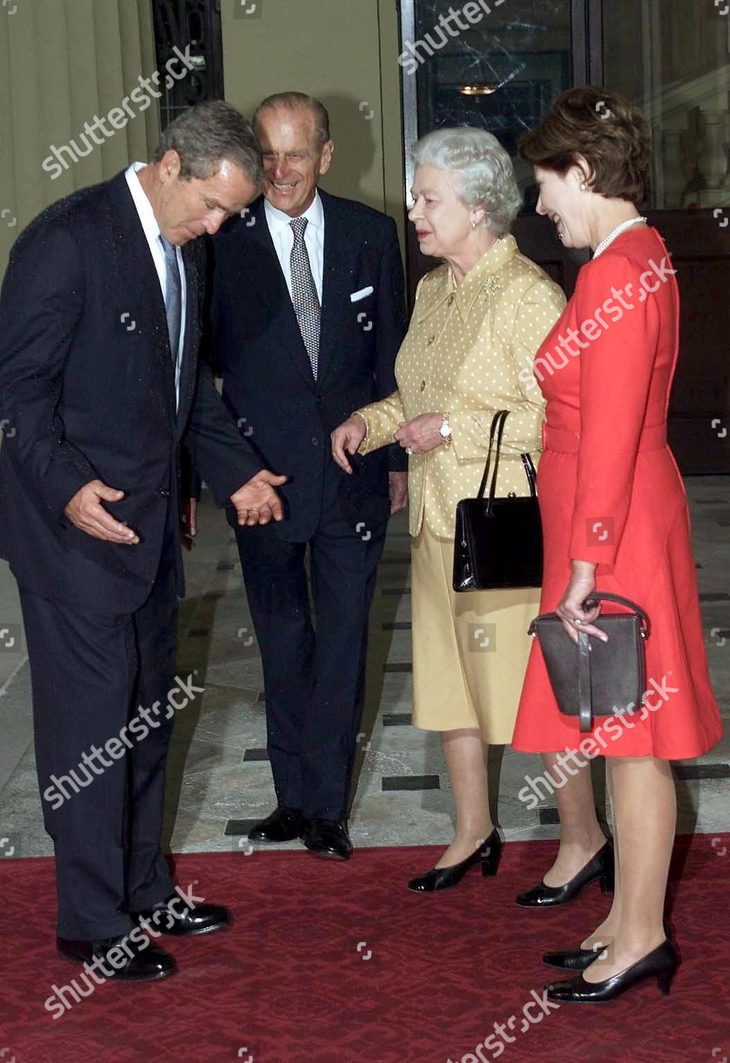 George W Bush Queen Elizabeth Ii Editorial Stock Photo - Stock Image ...