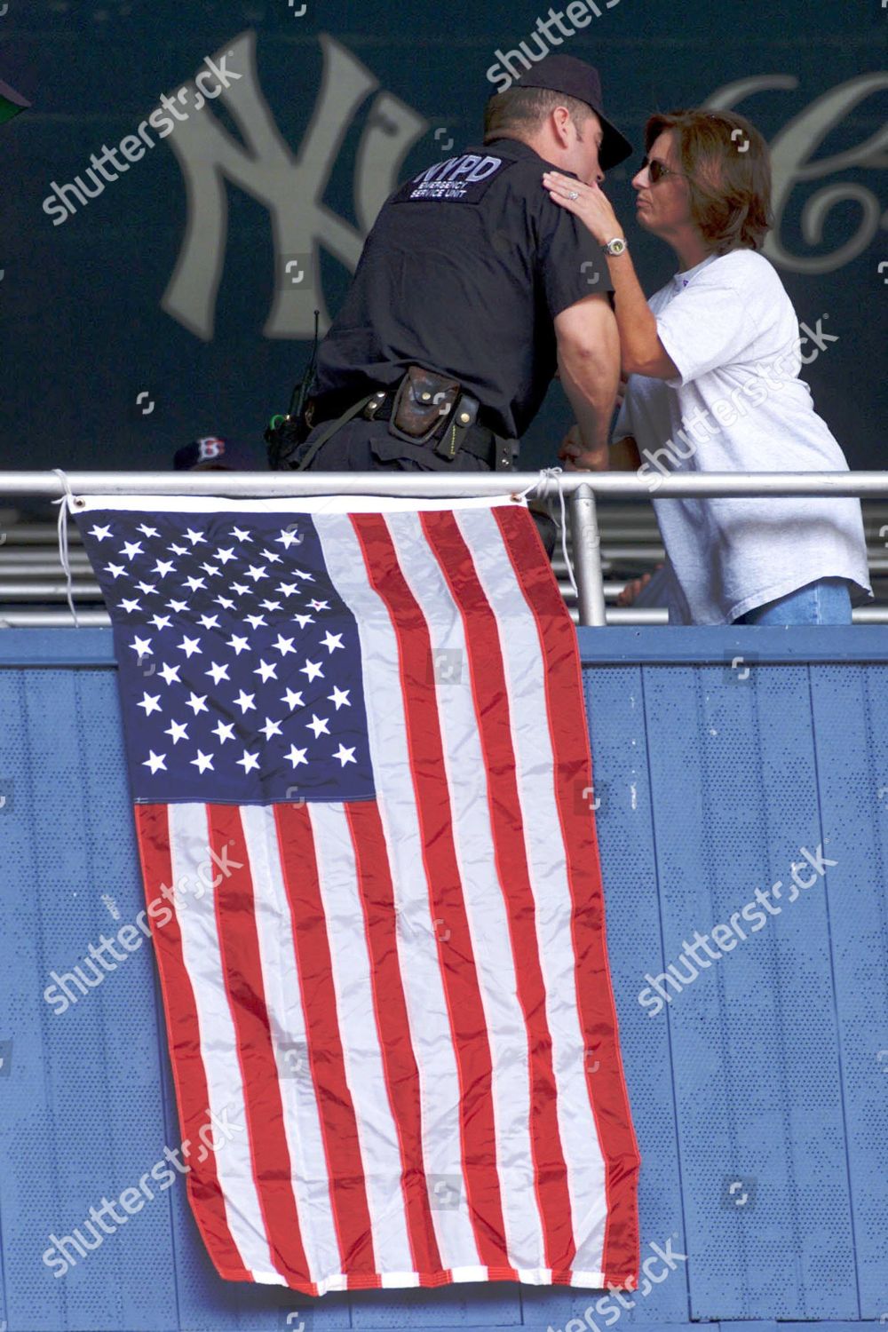 Woman Kisses Emergency Service Police Officer Editorial Stock Photo ...