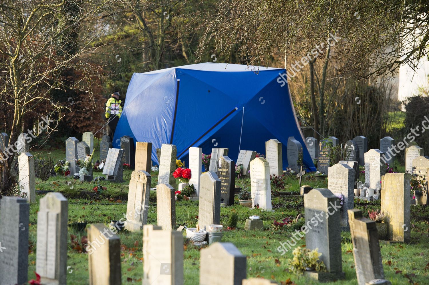 Police Forensics Tent Graveyard All Saints Editorial Stock Photo ...