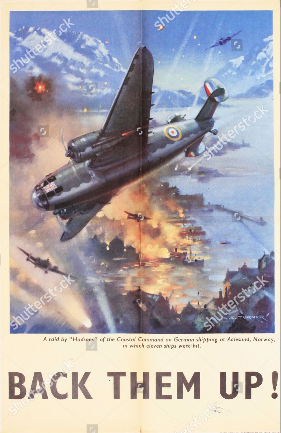 Ww2 Propoganda Poster Back Them Editorial Stock Photo - Stock Image ...