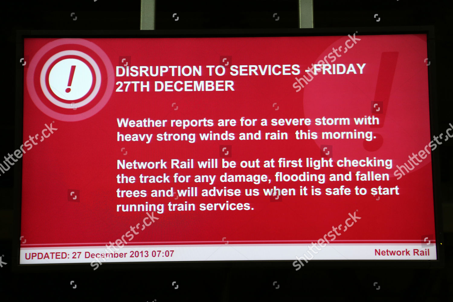 Train Notification Boards Showing Trains Delayed Editorial Stock Photo ...