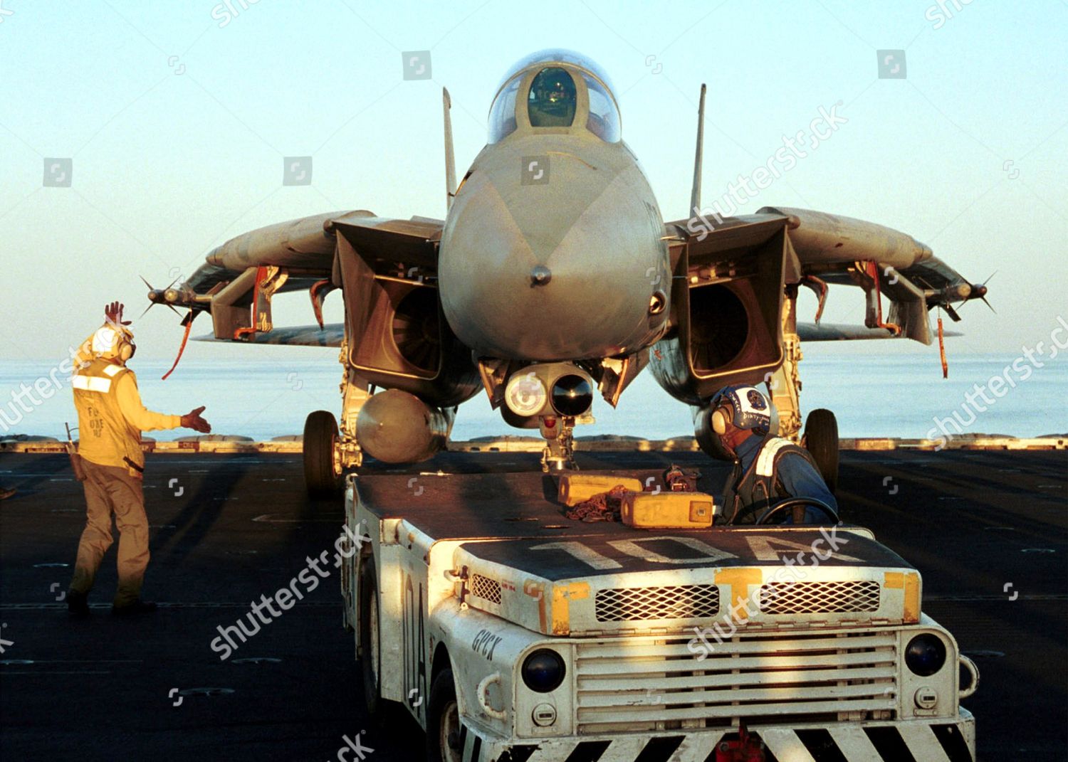 Aviation Boatswain Mate Handlers Carefully Park Editorial Stock Photo ...