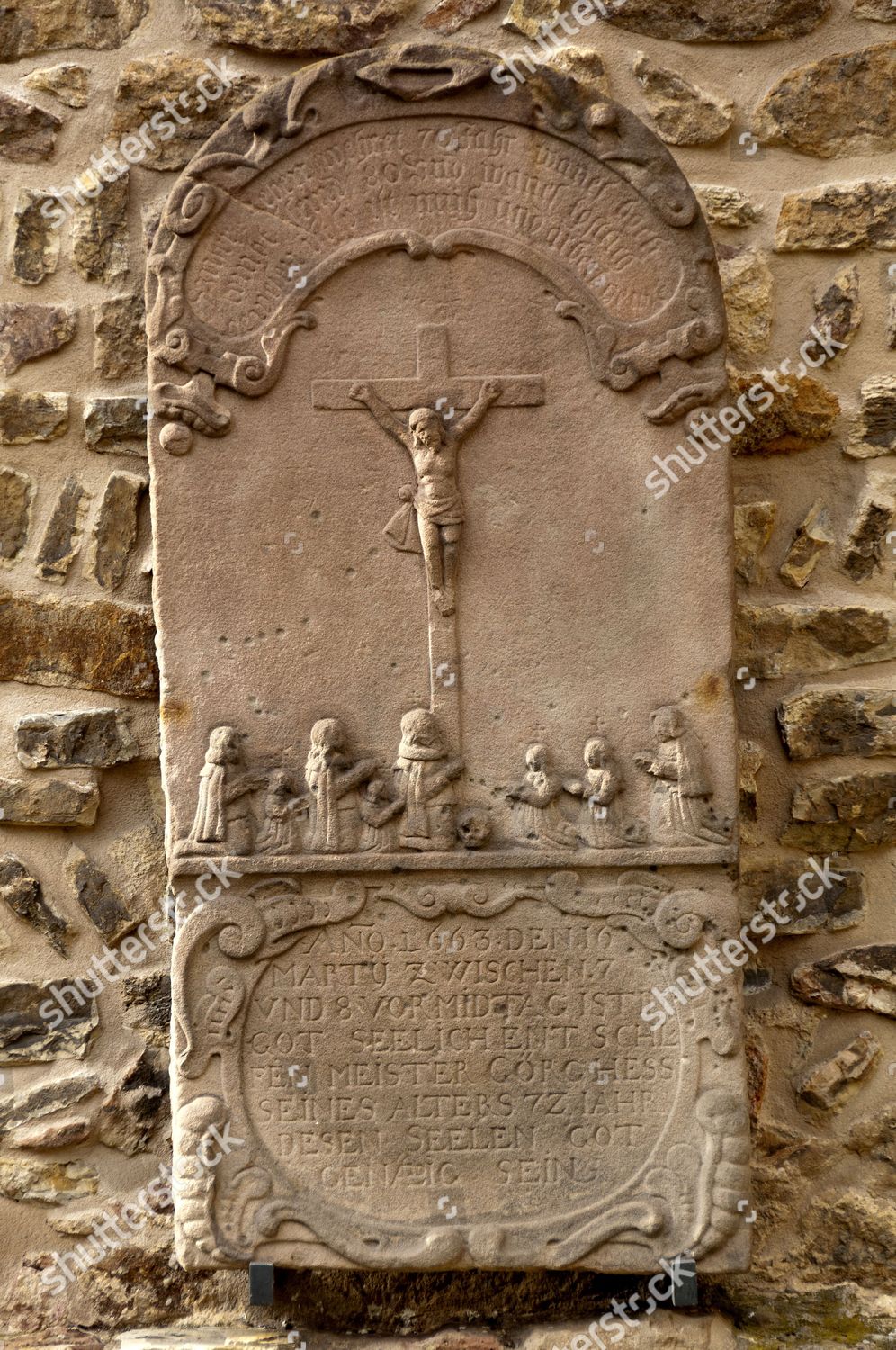 Medieval Devotional Panel Stations Cross Franciscan Editorial Stock ...