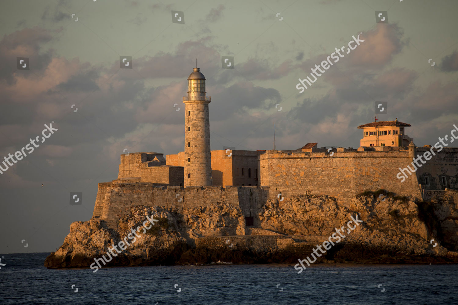 Lighthouse Fortress Castillo De Los Tres Editorial Stock Photo - Stock ...