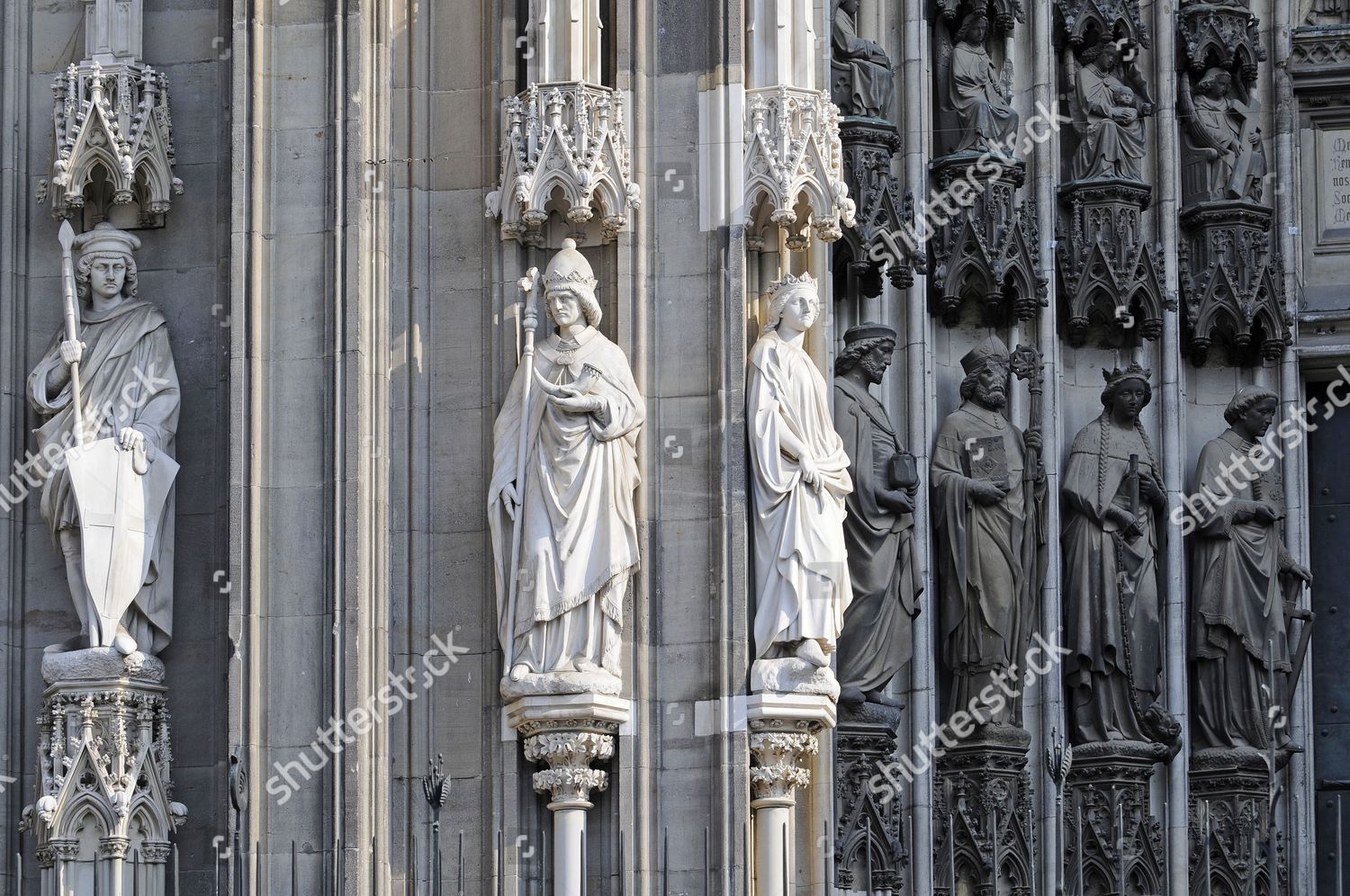 Statues On Facade Cologne Cathedral Editorial Stock Photo - Stock Image ...