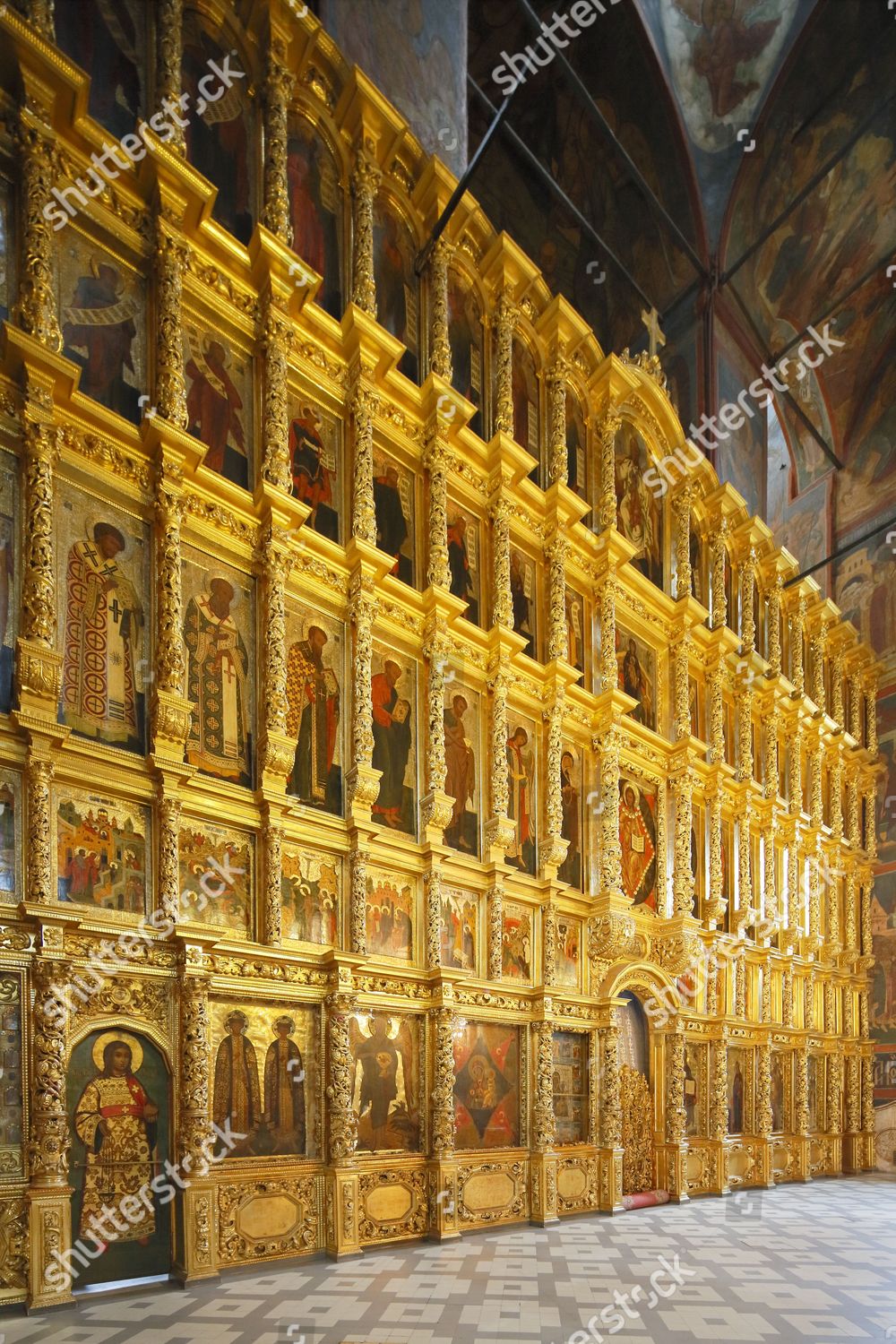 Iconostasis Cathedral Our Lady Smolensk Nowodewitschi Editorial Stock Photo - Stock Image ...